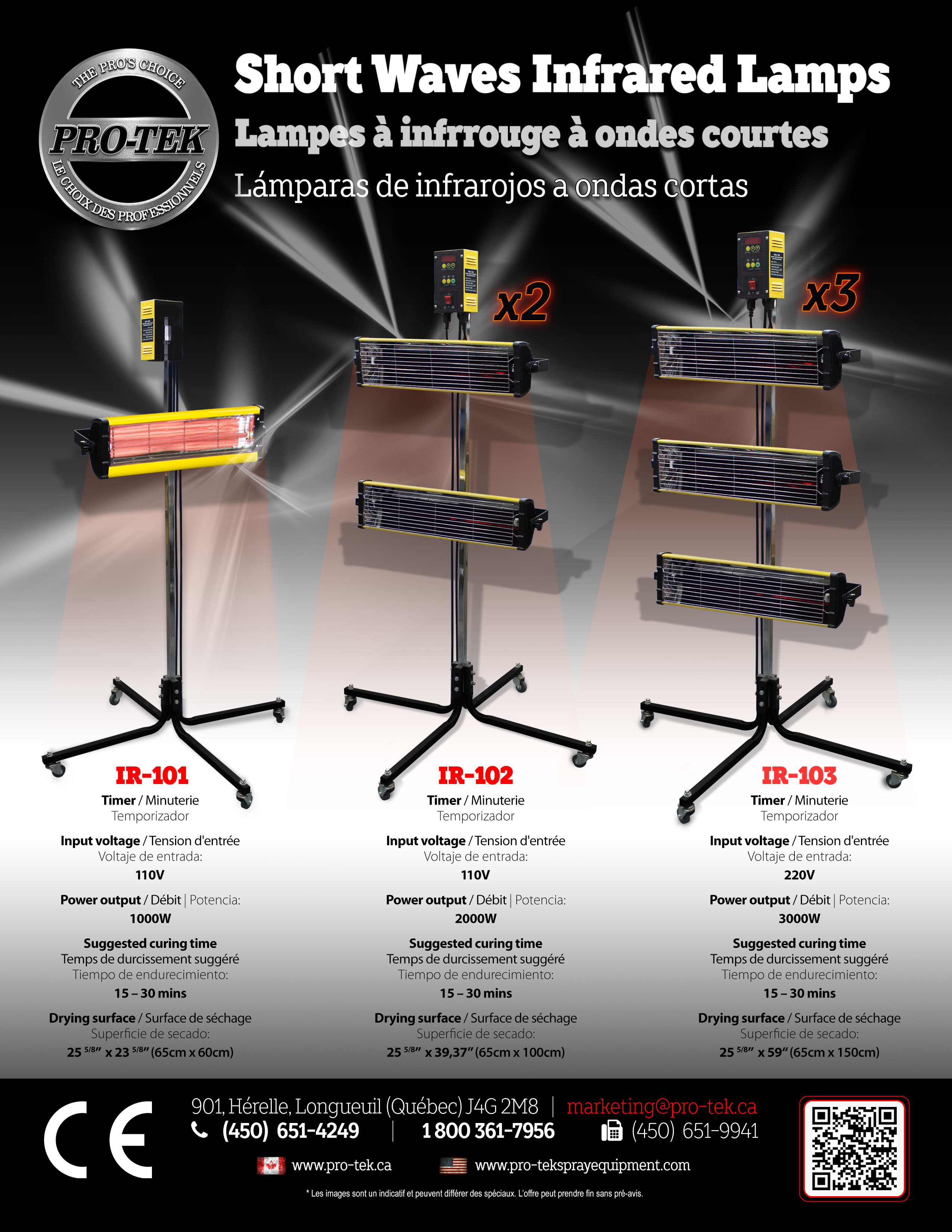 Short Waves Infrared Lamp - pro-teksprayequipment.com