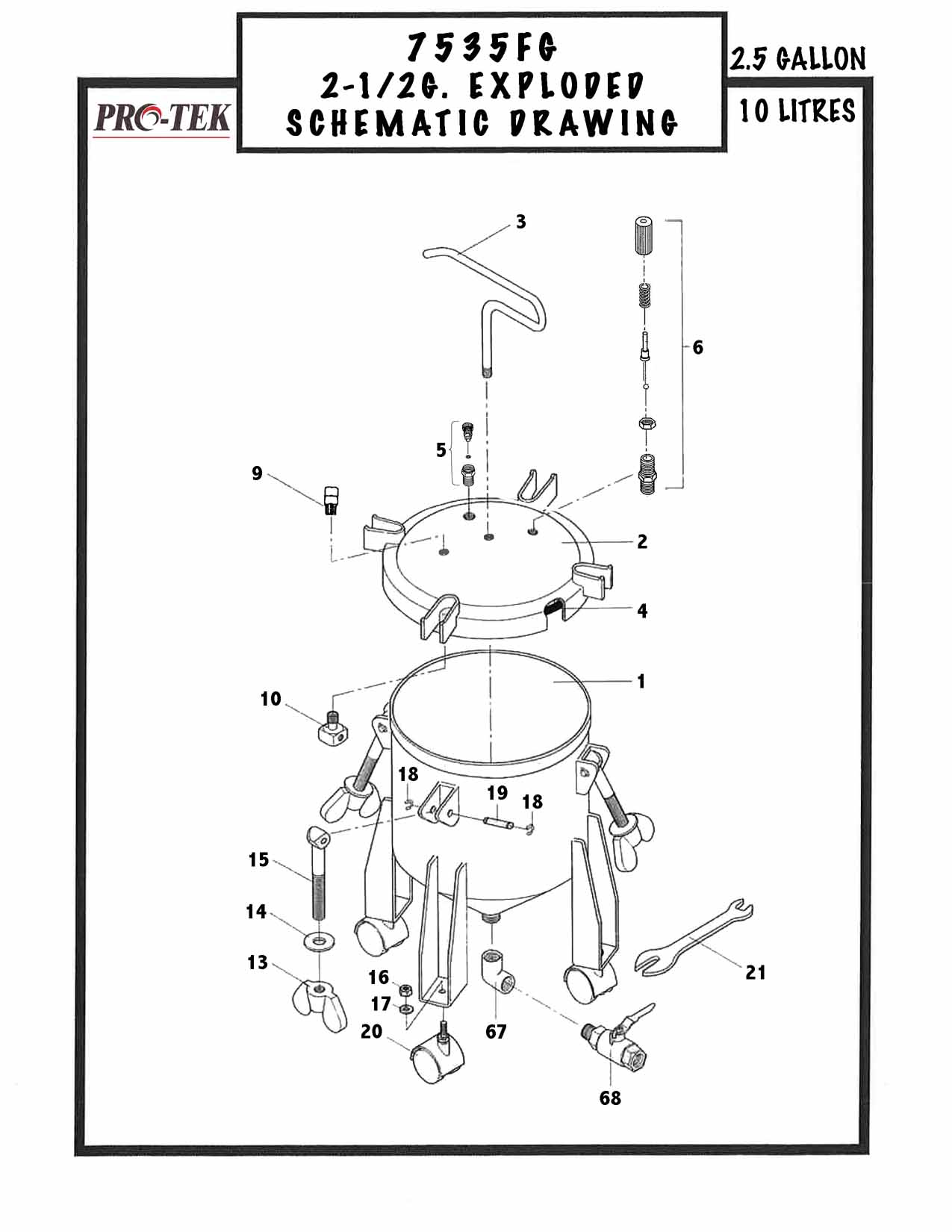 Gravity Pressure Tank - Steel - pro-teksprayequipment.com