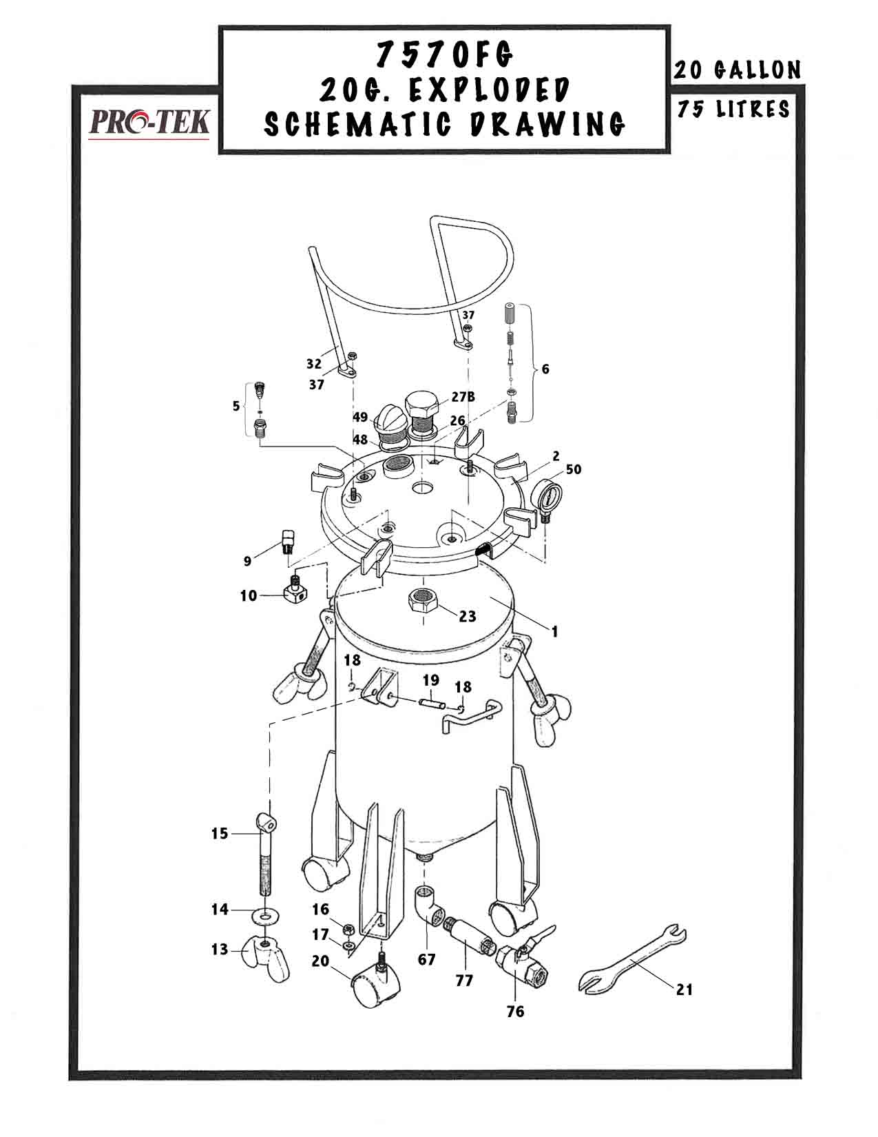 20 G. gravity pressure tank - pro-teksprayequipment.com