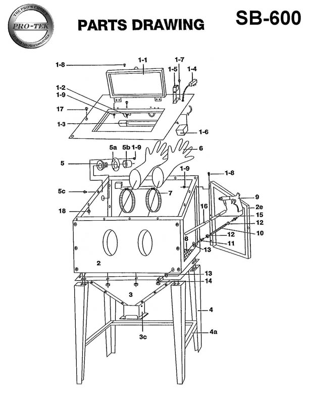 Heavy duty sandblasting cabinet - pro-teksprayequipment.com