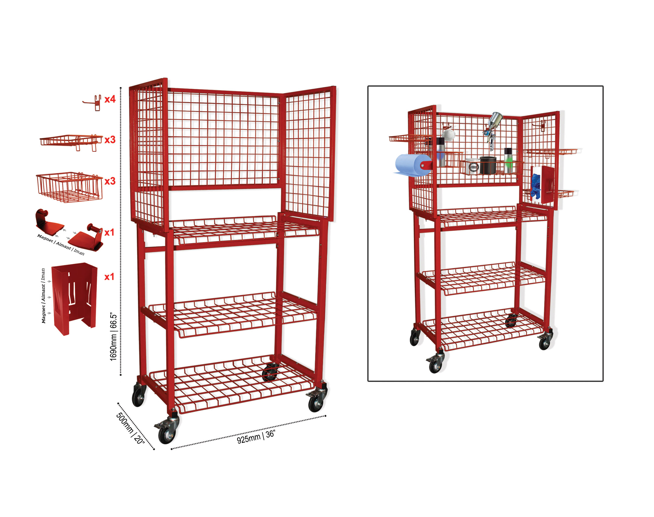 Prep-Station Cart for Body - pro-teksprayequipment.com